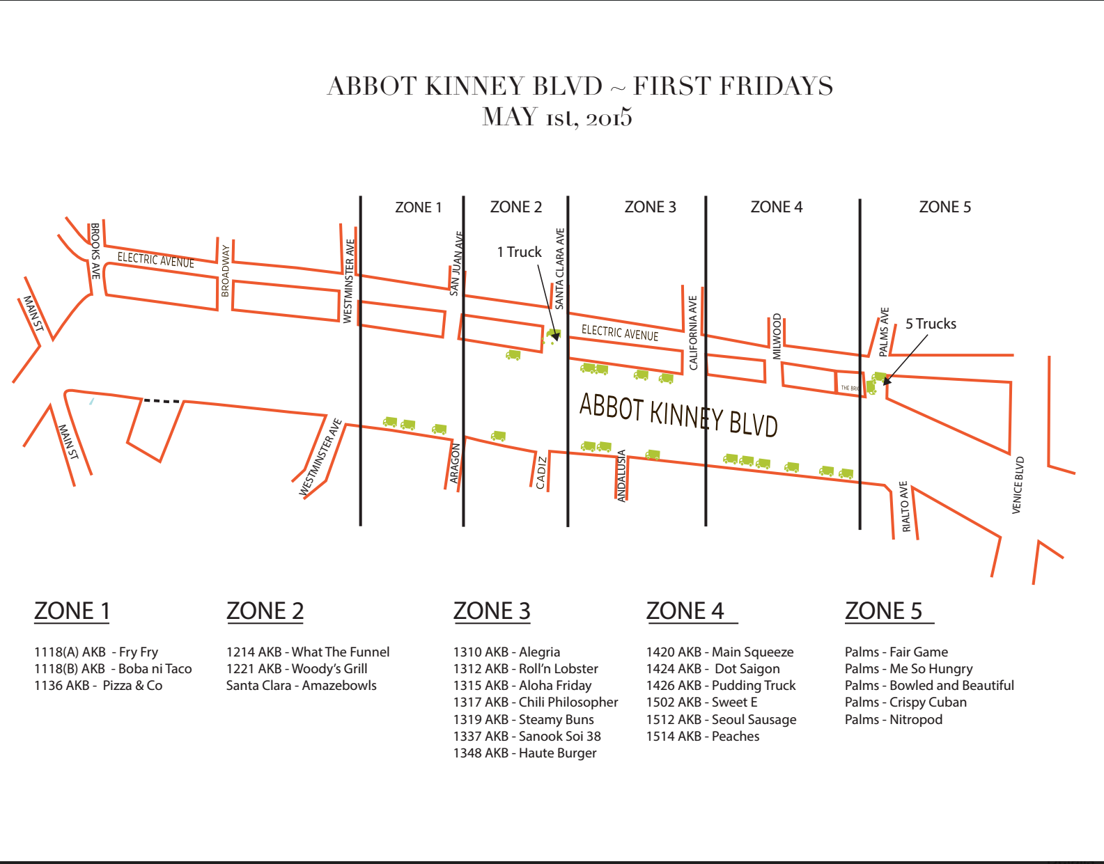 Abbot Kinney Venice Map Of Attractions